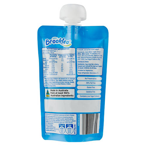 Vanilla Yogurt Squishy Pouch 150g